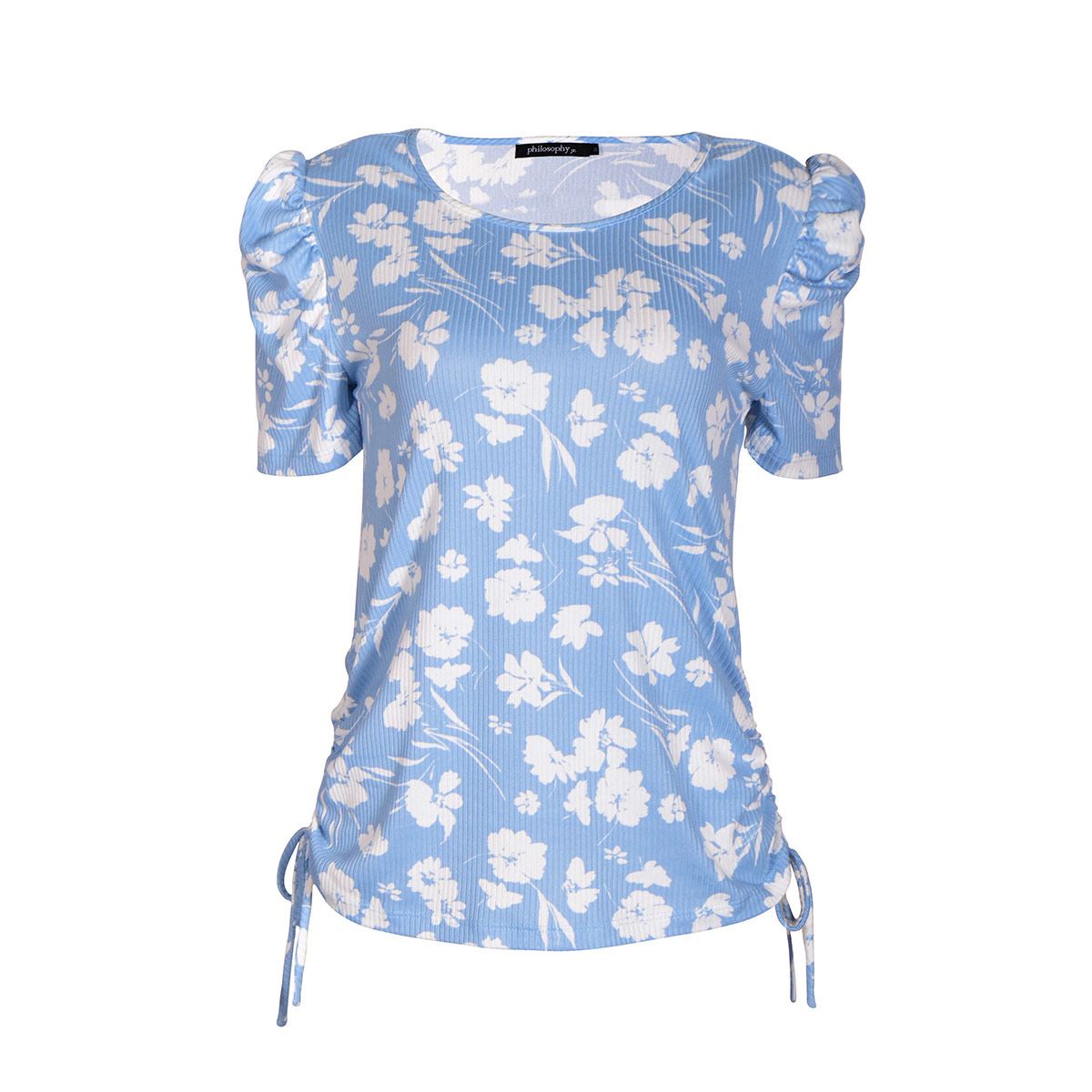 Blusa con jaretas laterales Philosophy jr talla grande color azul ...