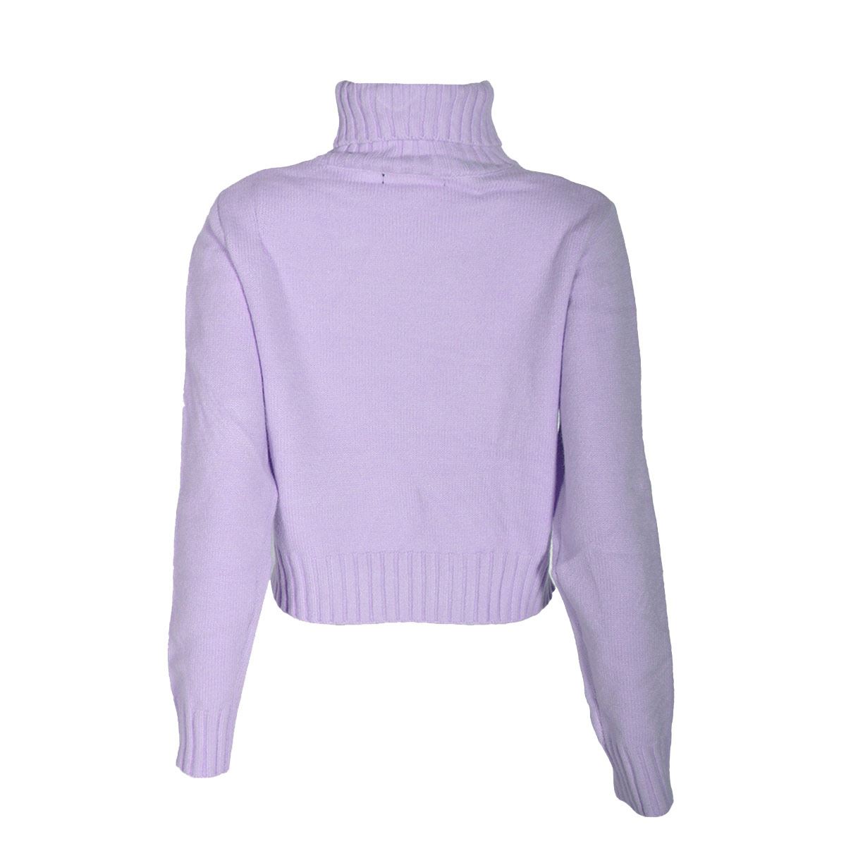 Suéter con cierres Philosophy talla chica color morado claro modelo tq22710