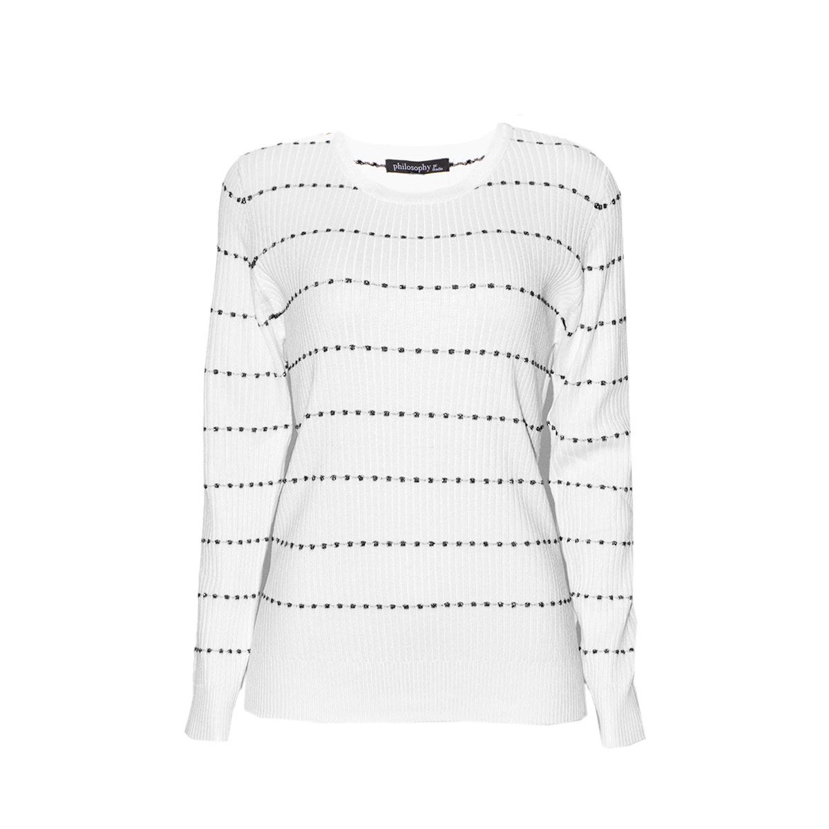 Suéter estampado talla grande color blanco combinado modelo hl21510 ...