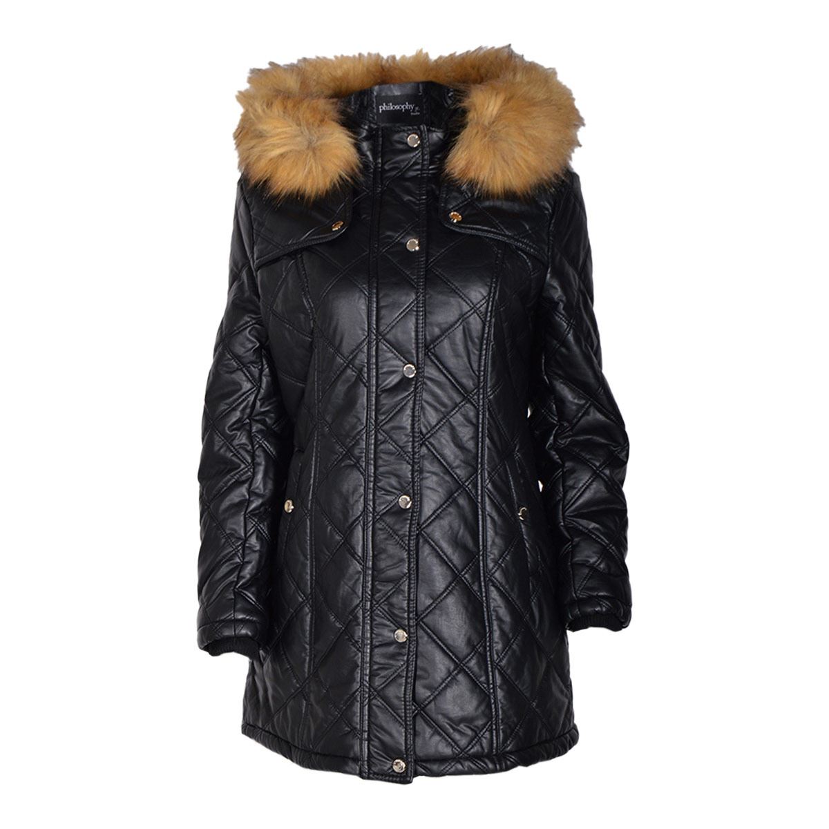 Chamarra con pelo Philosophy Jr talla mediana color negro modelo LJN4510