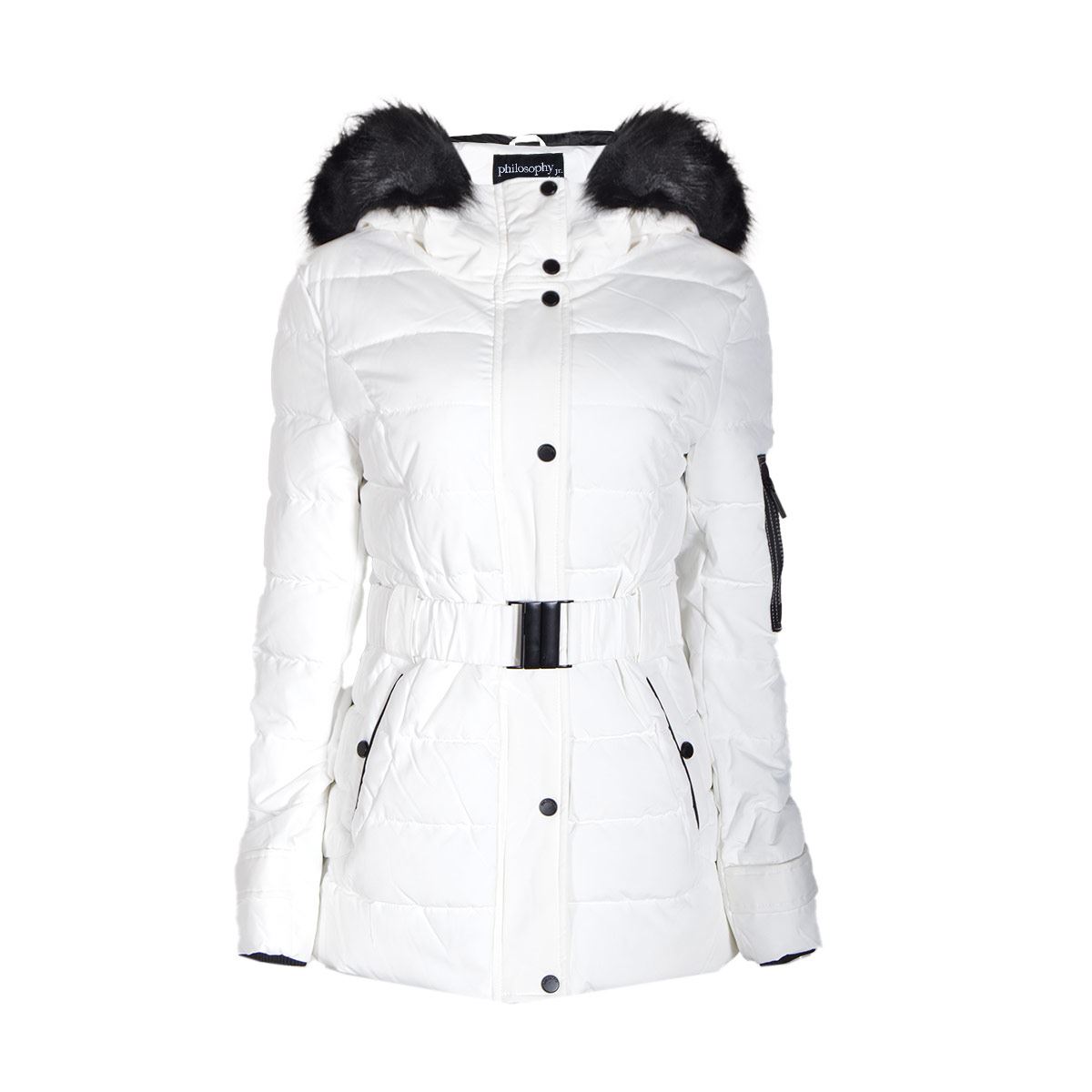 Chamarra con capucha Philosophy Jr talla mediana color blanco modelo ...