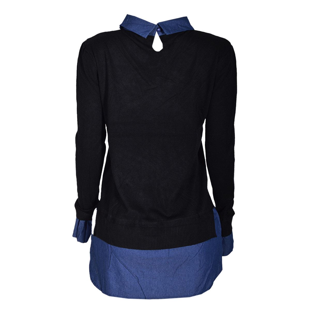 Suéter bicolor Philosophy talla unitalla color negro modelo HC2907