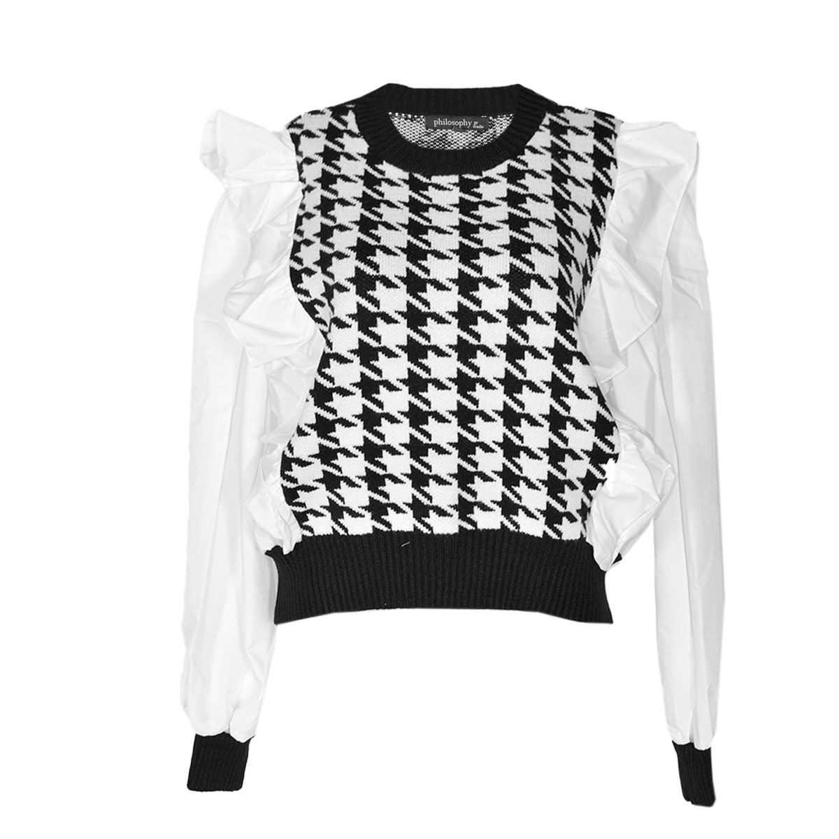 Suéter Estampado Con Manga Tipo Farol Para Mujer Philosophy Jr