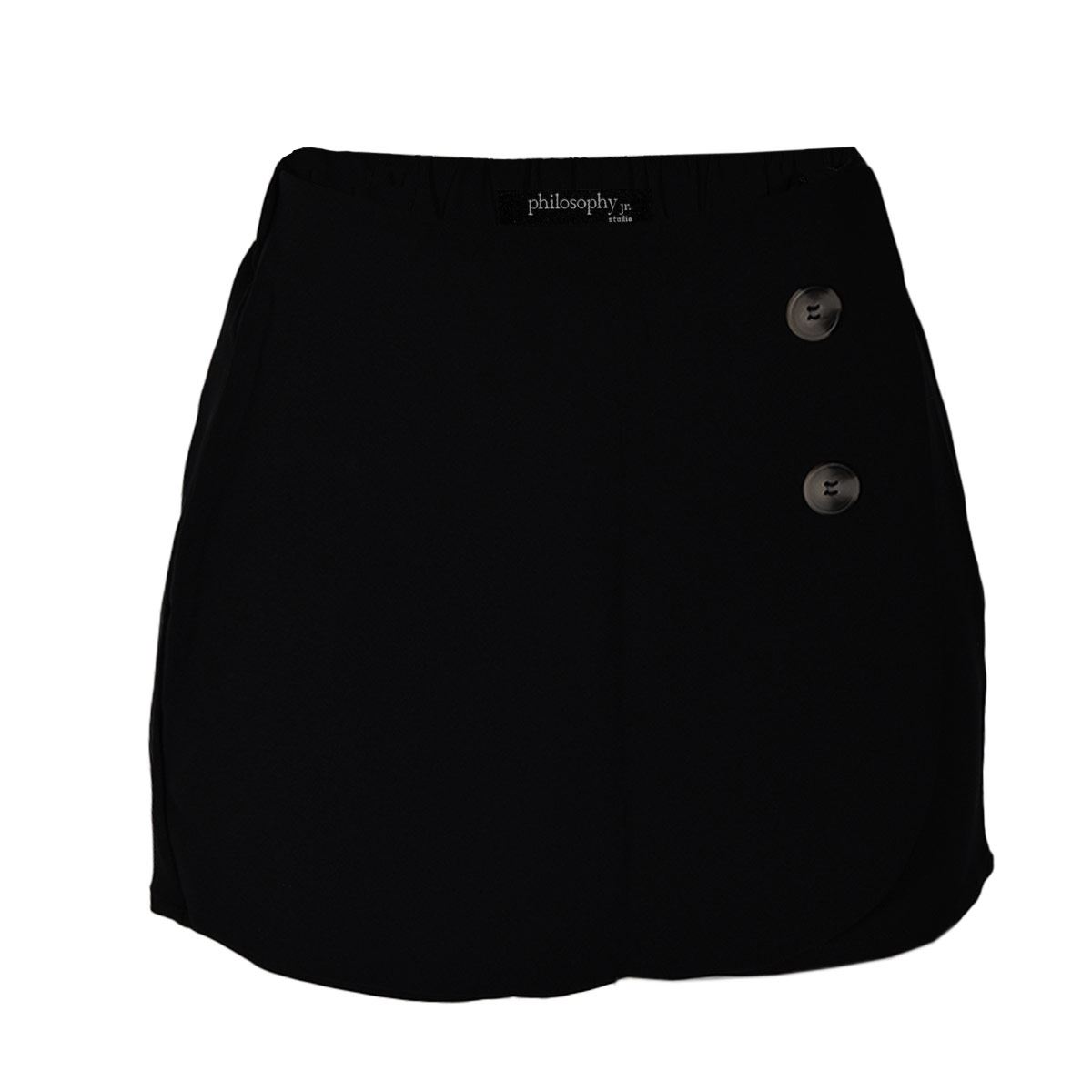 Short recto para mujer con botones Philosophy talla mediana color negro ...