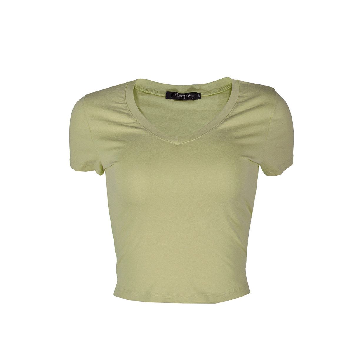Playera para mujer, lisa Philosophy talla grande color verde modelo T12361N