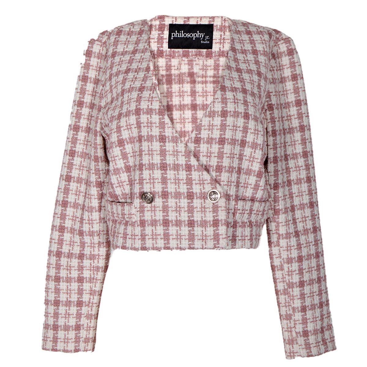 Saco corto para mujer, cruzado con bolsillos y botones Philosophy talla ...