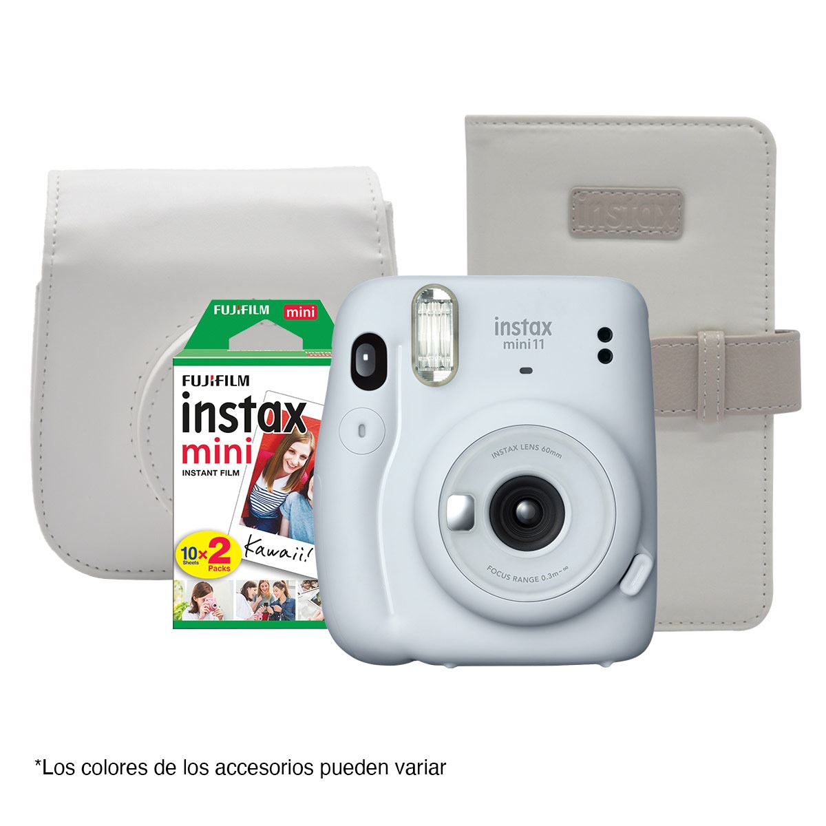 Camara fuji Instax 2 pack mini 11 blanca