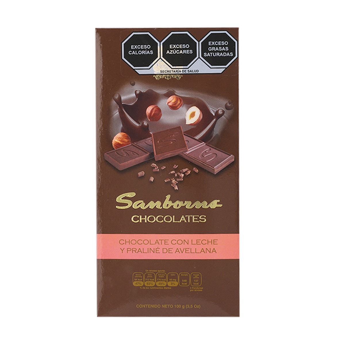 Tablilla de chocolate con leche con praline almendra