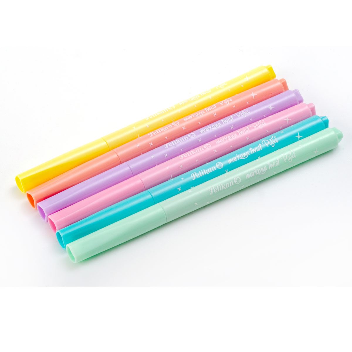 Plumin markana twist con 6 piezas colores pastel
