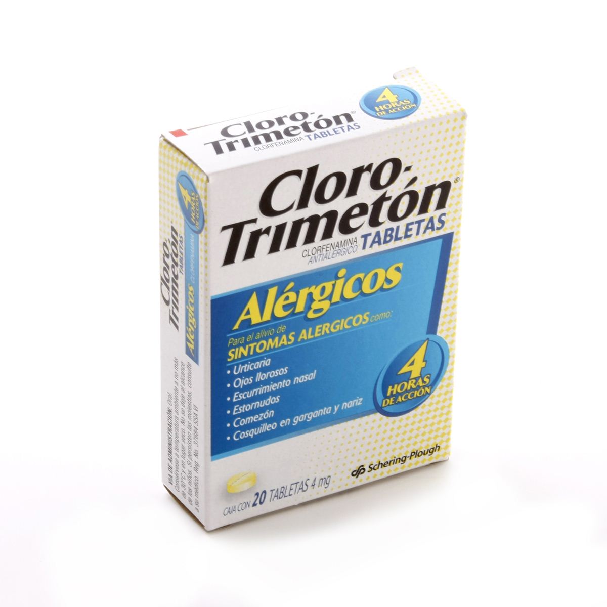 Cloro-Trimeton 4 mg 20 Tabletas