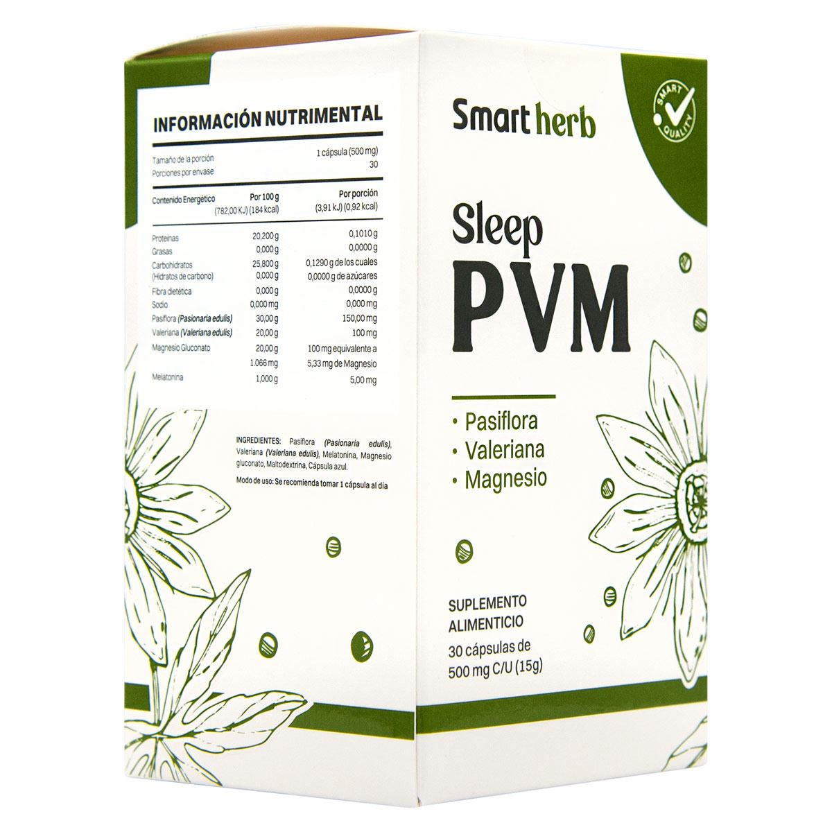 SLEEP PVM (PASIFLORA, VALERIAN Y MAGNESIO) 30 CAPS