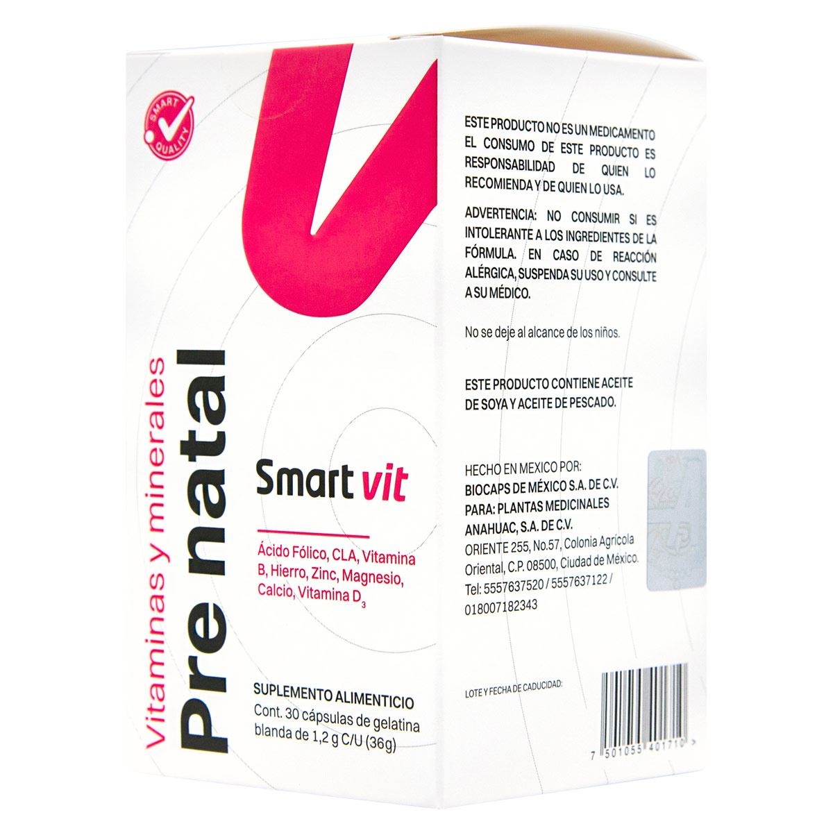 PRENATAL VITAMINAS Y MONERALES 30 CAPS