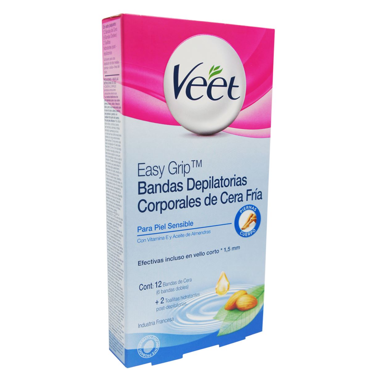 Veet® Easy Grip™ Bandas Depilatorias Corporales de Cera Fría Piel ...
