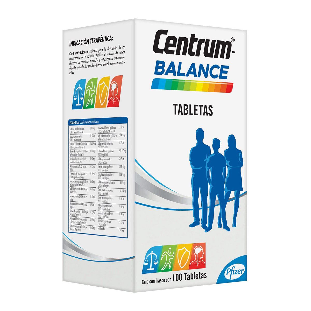 Multivitamínico Centrum Balance Frasco con 100 tabletas