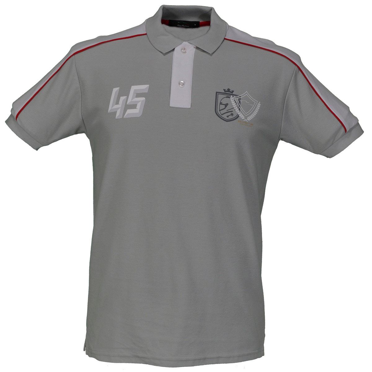 Playera tipo polo Pole Position gris MD