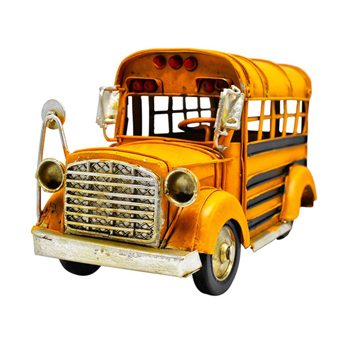 Autobús amarillo metal