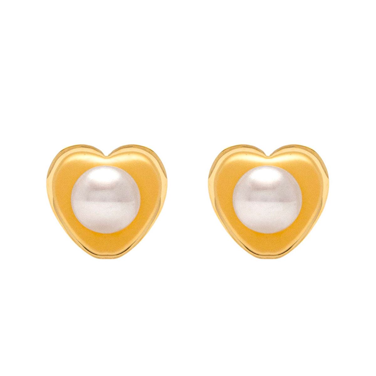 Broquel en forma de corazón con perla cultivada ROCA