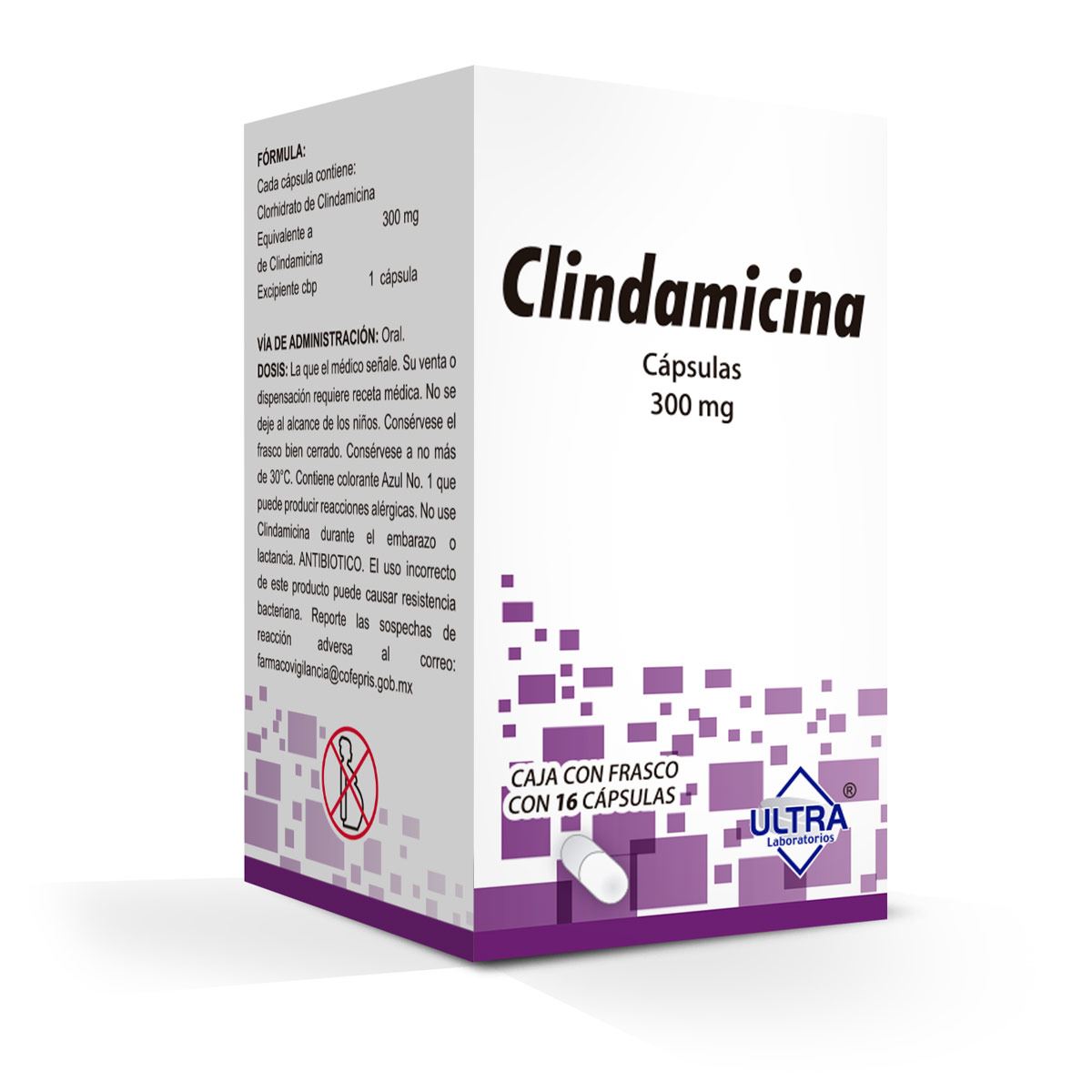 CLINDAMICINA 300MG CAPS 16 LGEN