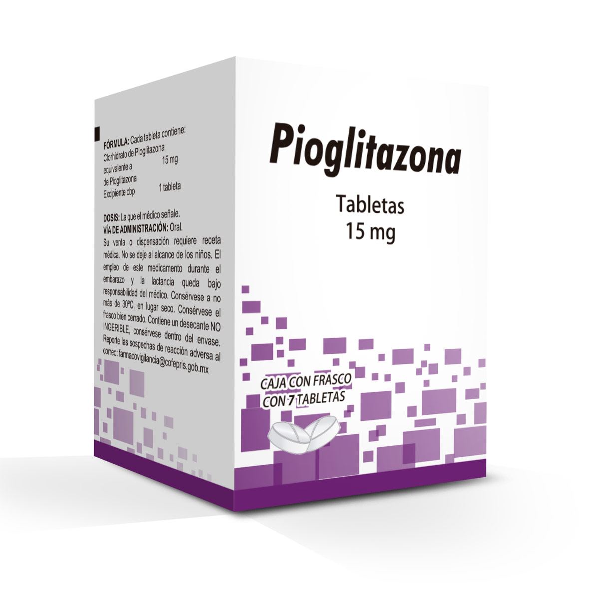 PIOGLITAZONA 15 MG TAB 7 LGEN