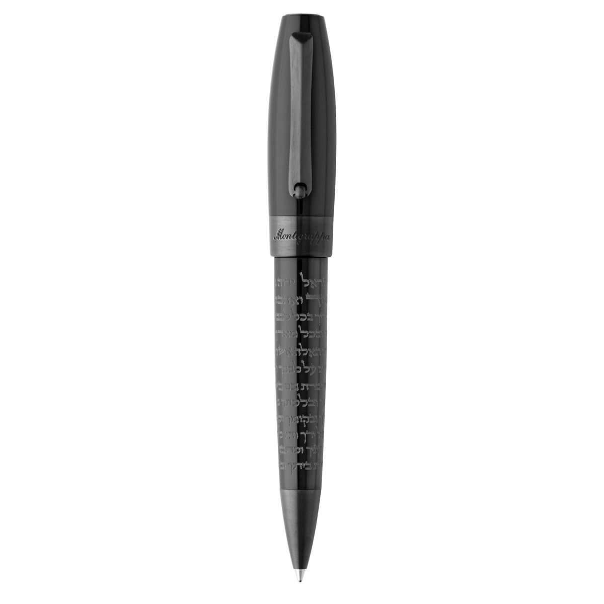 Boligrafo Montegrappa Fortuna Shema Israel Ruthenium Pl.