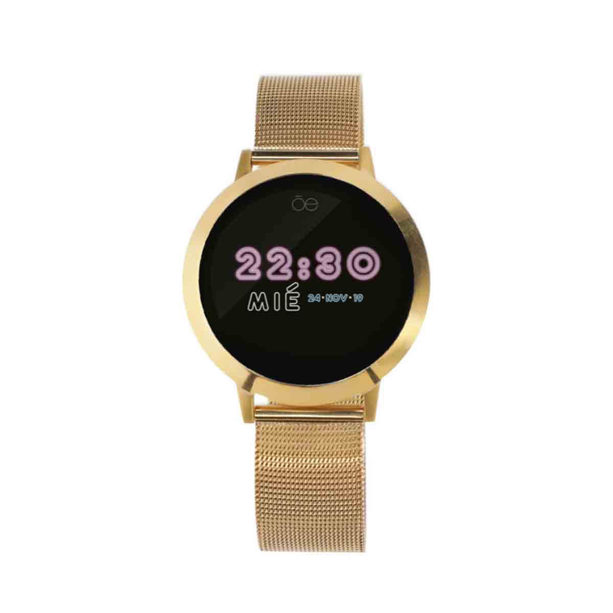 Smartwatch Cloe Mesh Dorado Para Dama