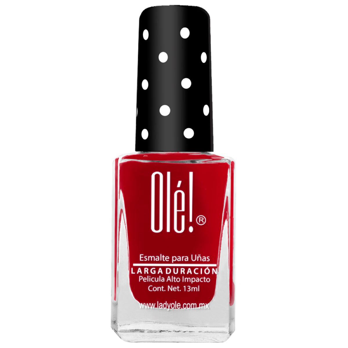 Esmalte rojo satinado