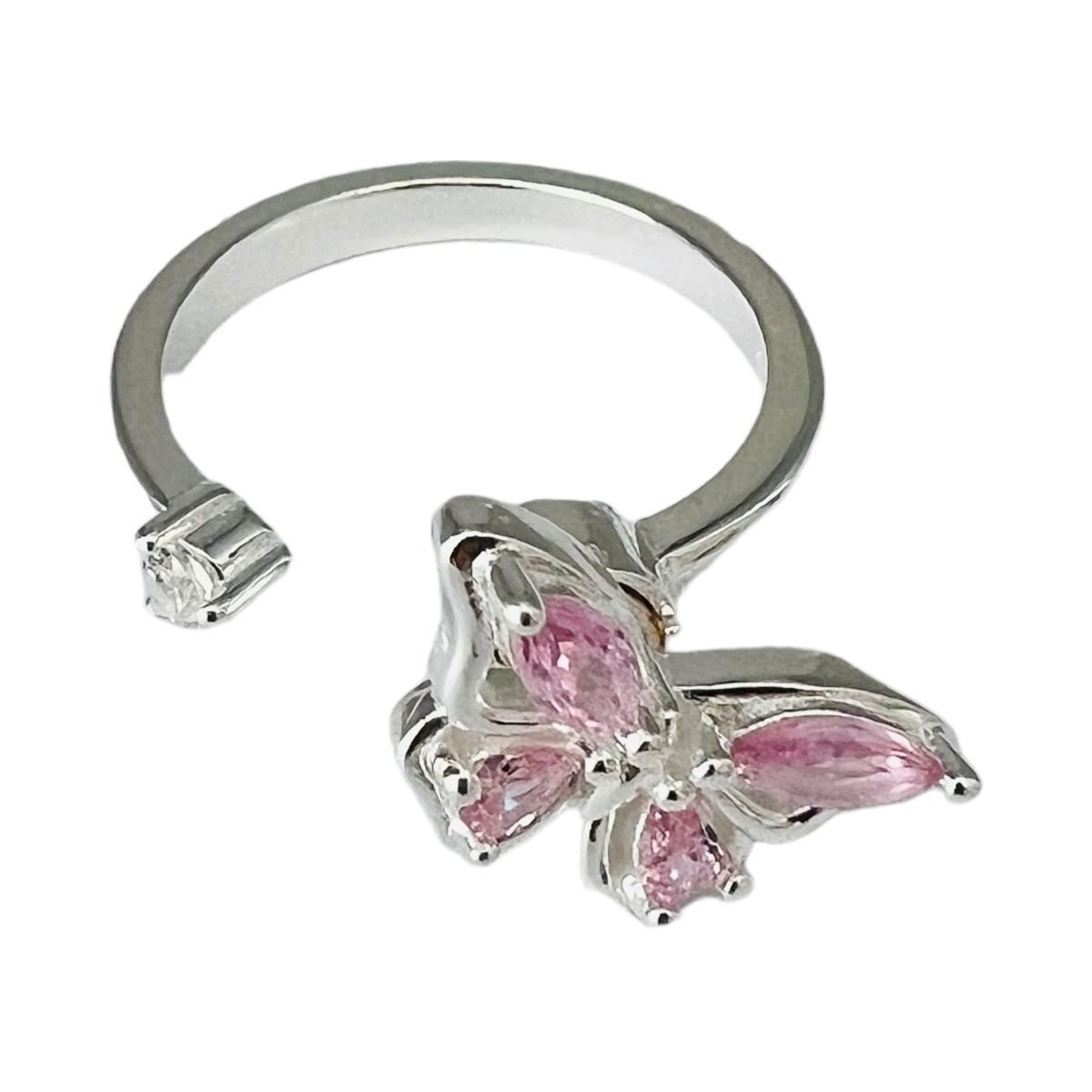 Anillo Giratorio Piedra Rosa Golden Wishes