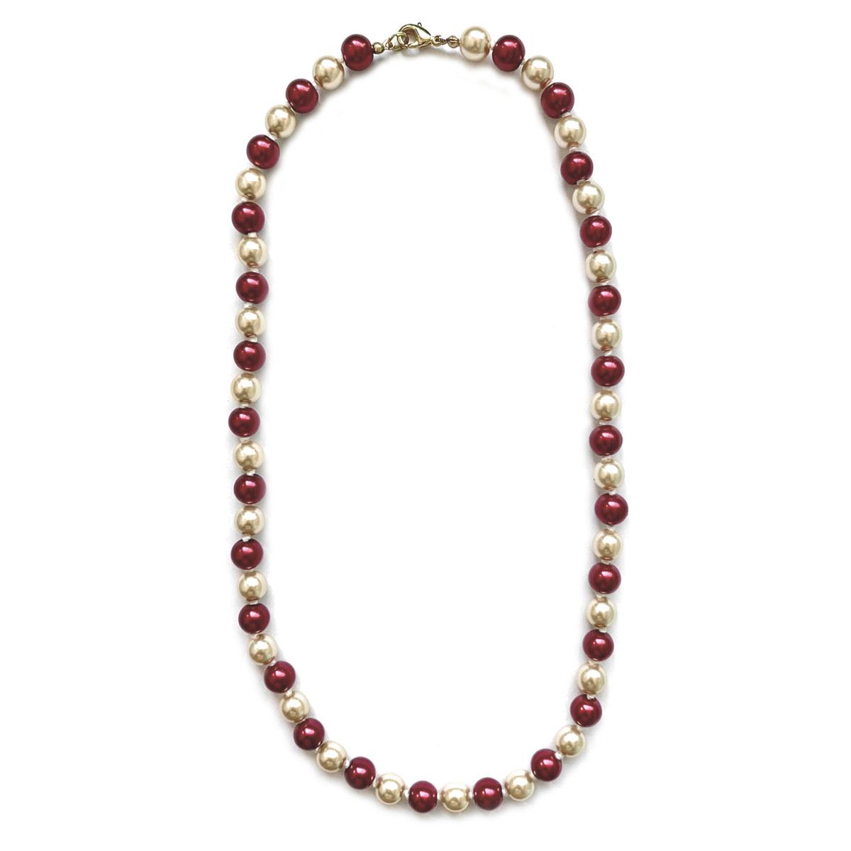 Collar Frida nudo perla crema roja ACEMOR