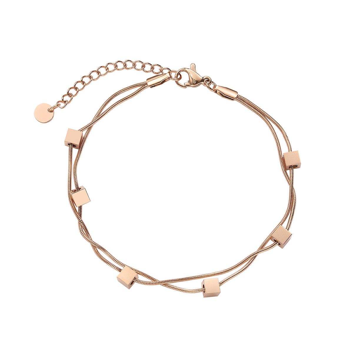 Pulsera de Acero Inoxidable Enso para Mujer Oro Rosa EJ2144BR