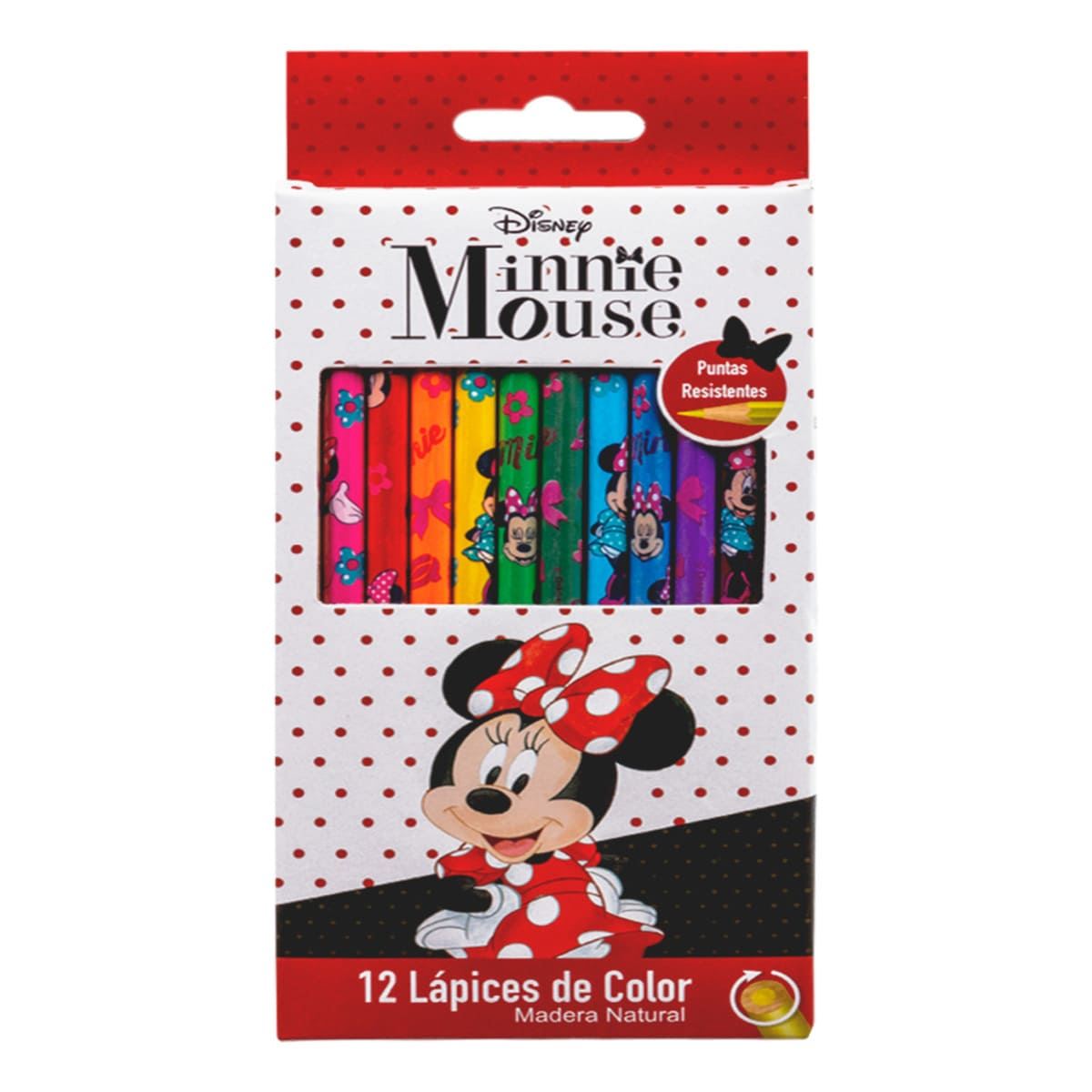 12 lápices de Colores Minnie Mouse