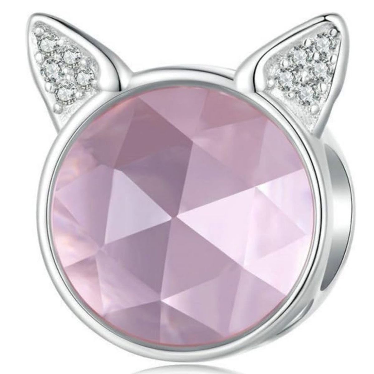 Charm Gatito Gristal Rosa Mayfer