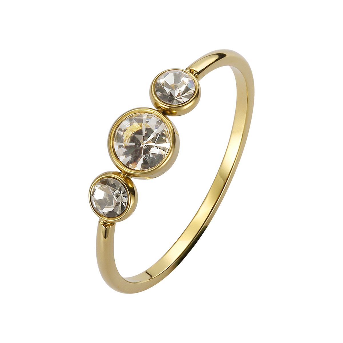 Anillo de Acero Inoxidable Enso para Mujer EJR2222G Dorado