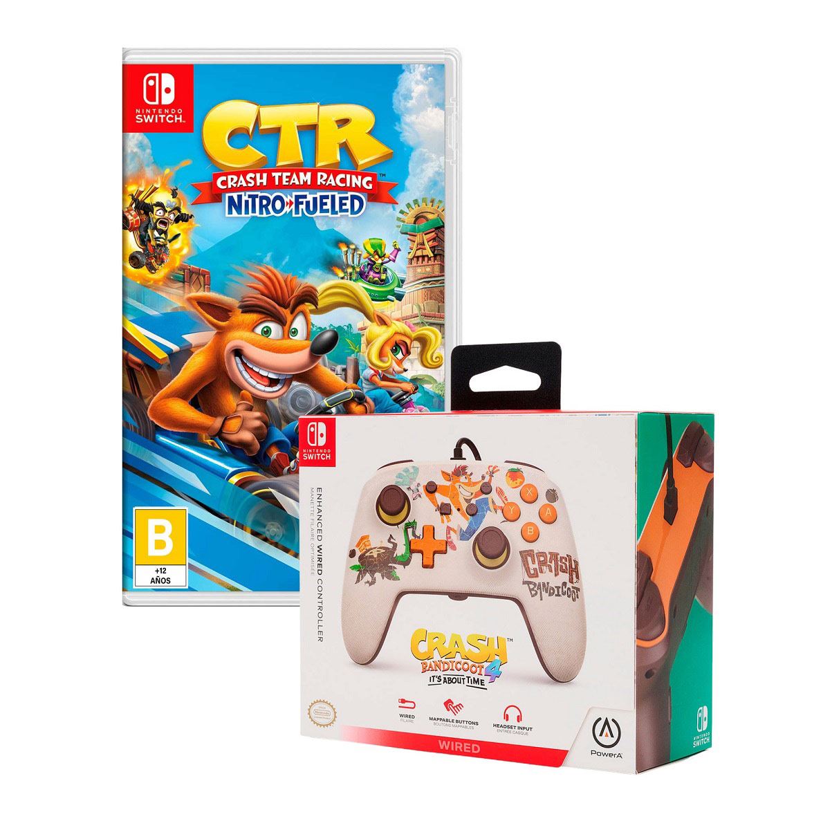 Bundle Nintendo Switch Crash Nitro + control Crash