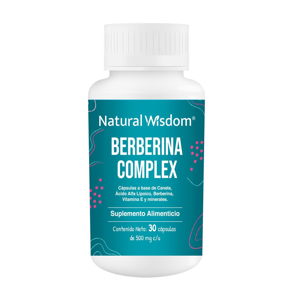 Berberina Complex 30 Caps Natural Wisdom Suplemento Alimenticio