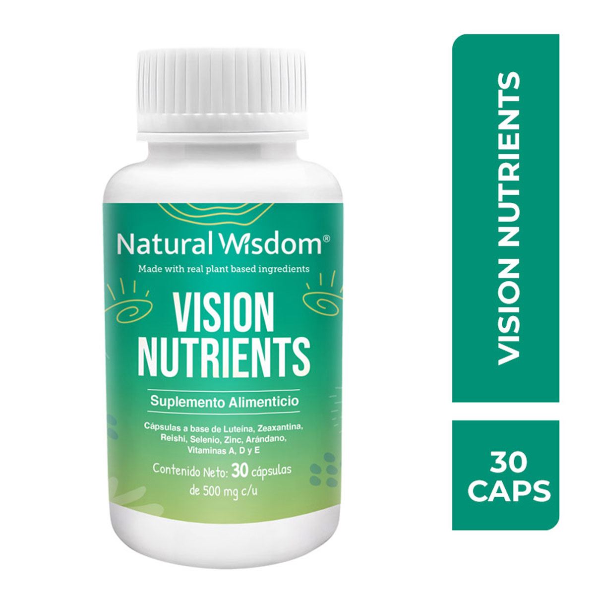 Vision Nutrients 30 Caps Natural Wisdom Suplemento Alimenticio