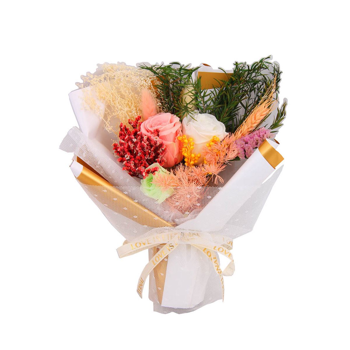 Home Nature bouquet "no one is clear than us" 30.5*24*9.5 cm