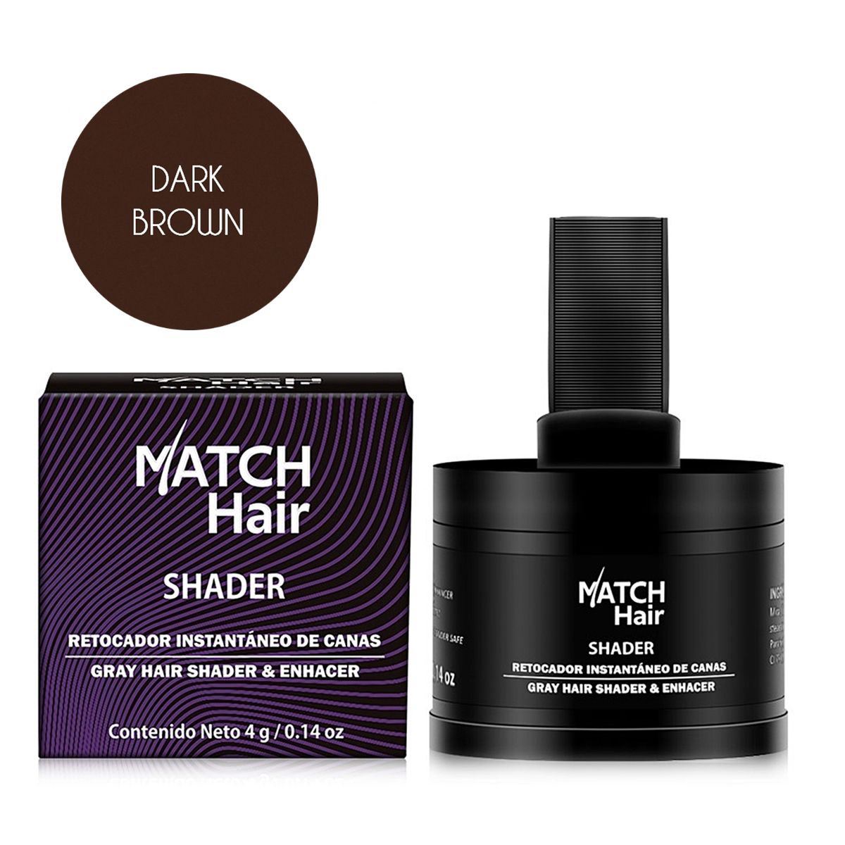 Match Hair Shader Dark Brown 4 grs.