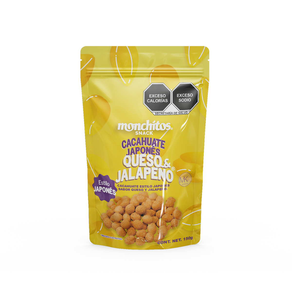 Cacahuate Japones Queso & Jalapeño 150 g Monchitos Snack