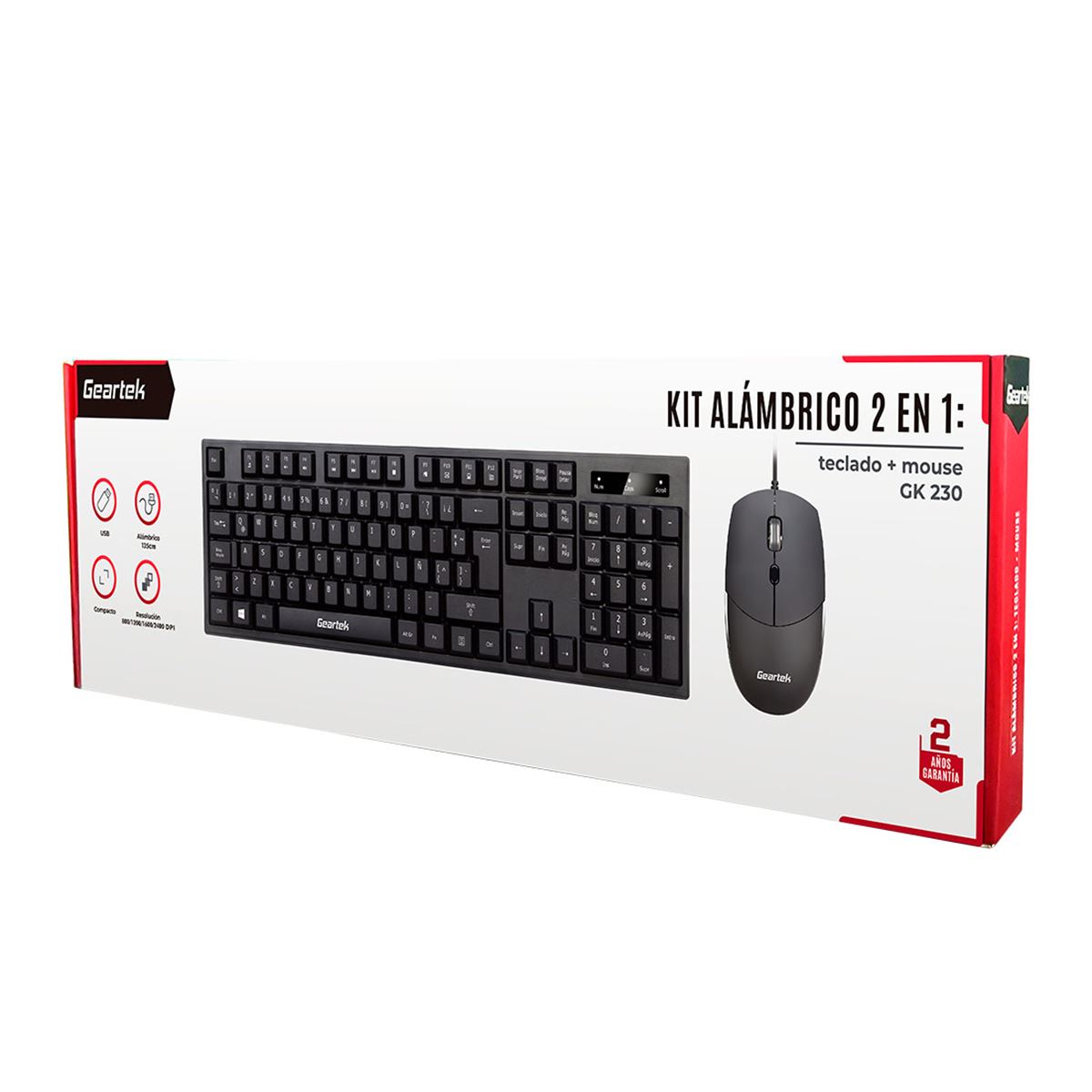 Kit Geartek Teclado+Mouse Alámbrico