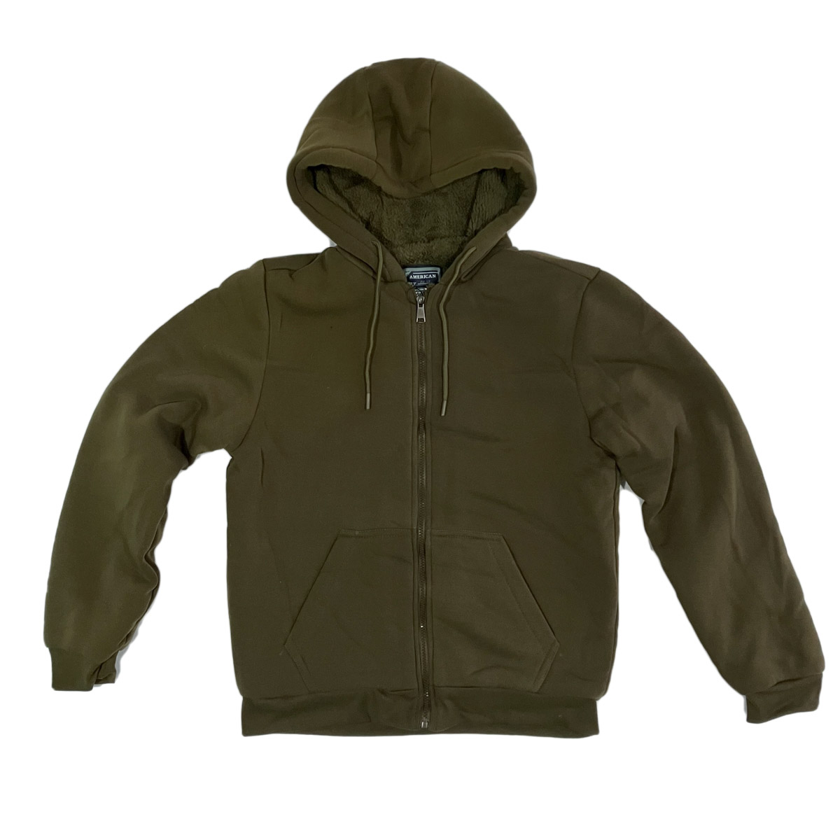 Sudadera AMERICAN FLY Color Verde Militar Talla Mediana Para Hombre