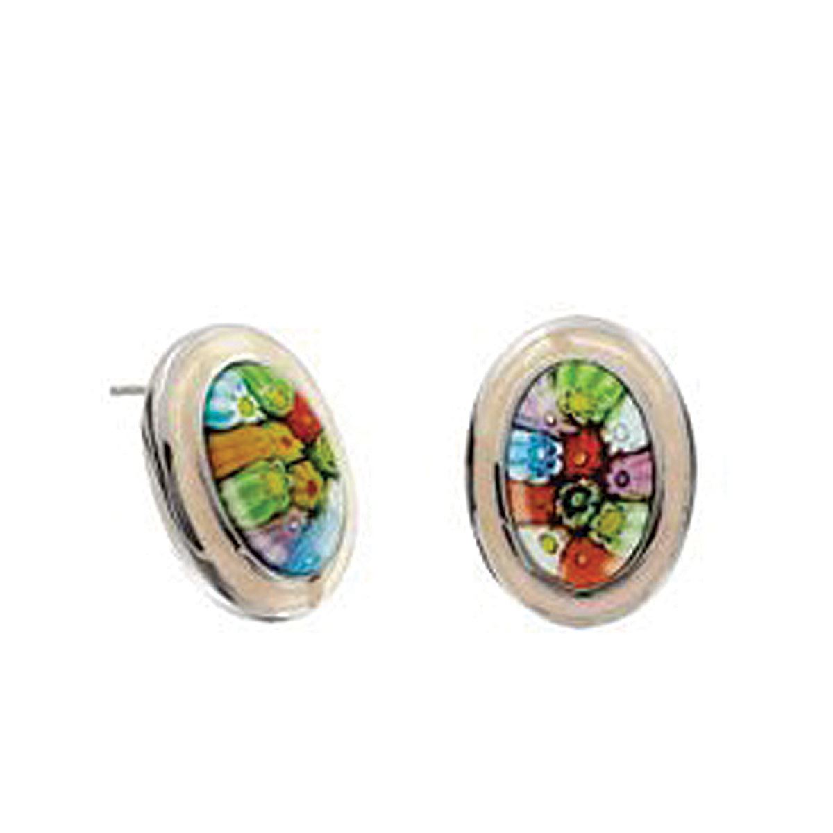 Aretes De Plata Con Piedra De Murano Artré .925