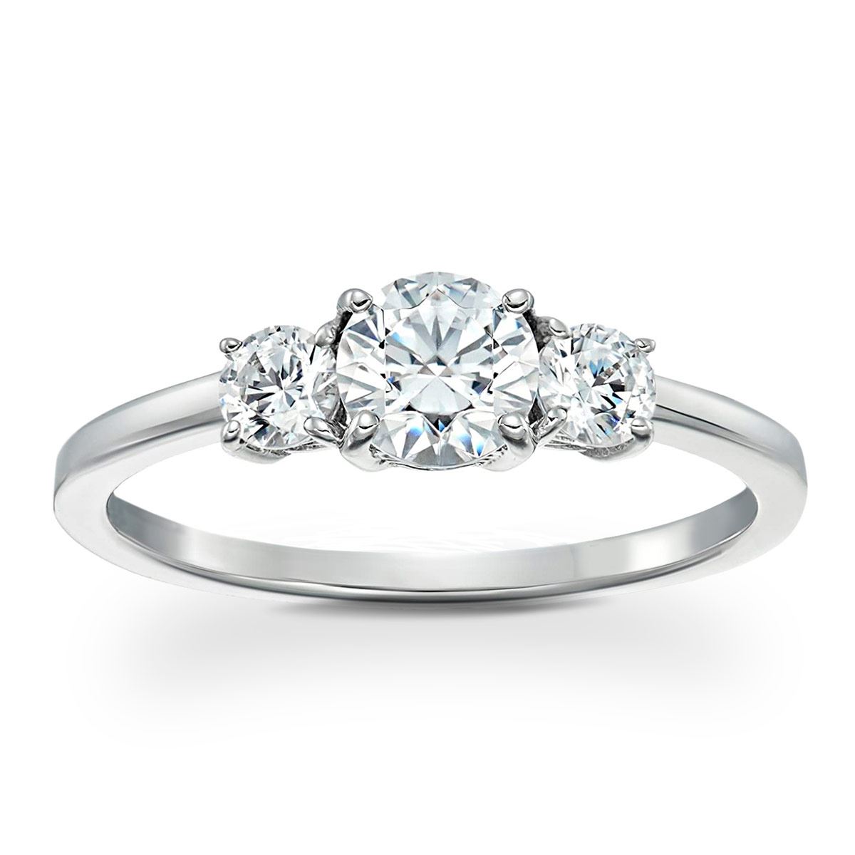 Anillo En Rodio T7 Con Circonias Redondas Artré .925