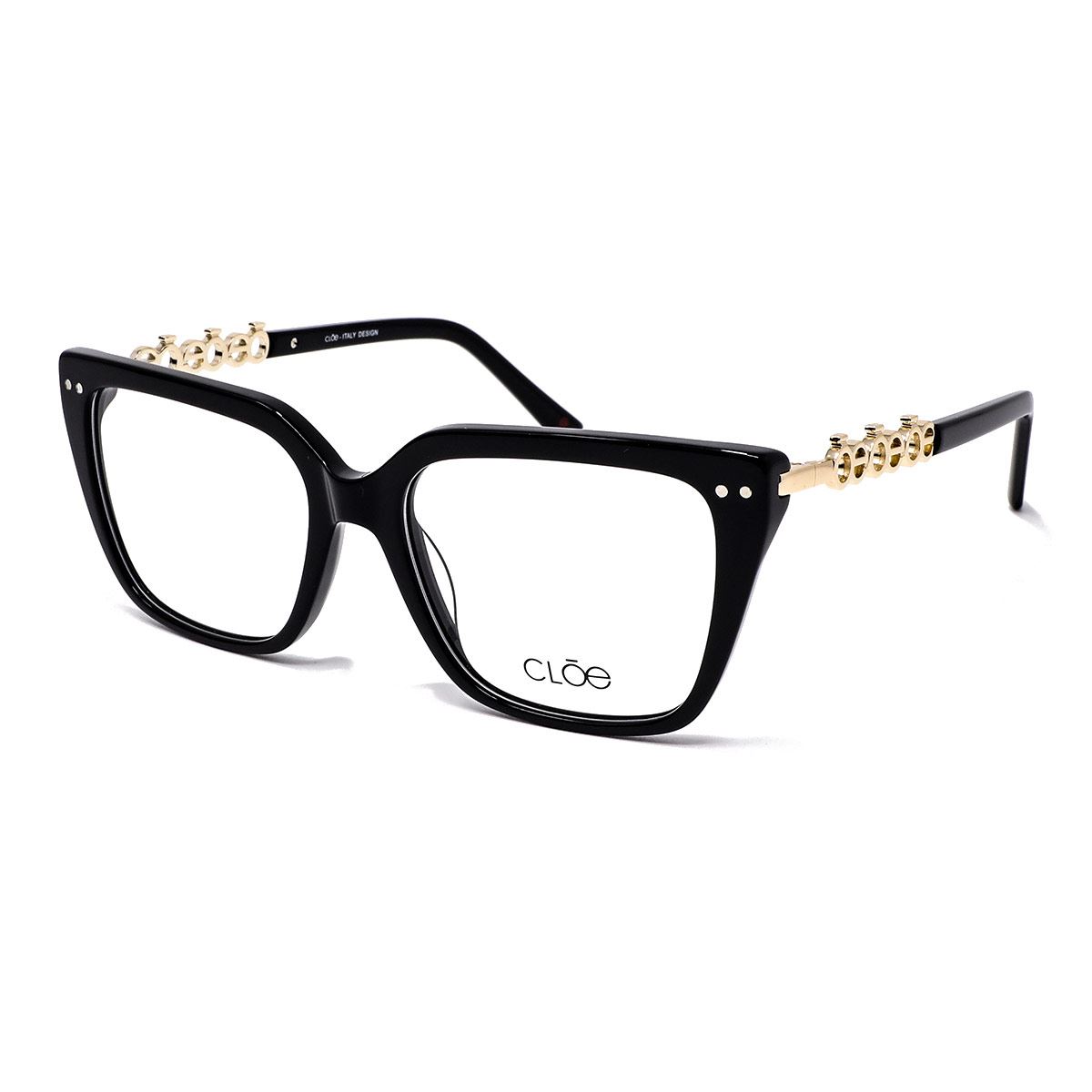 Armazón Oftálmico Cloe Color Negro Con Clip Polarizado Para Mujer