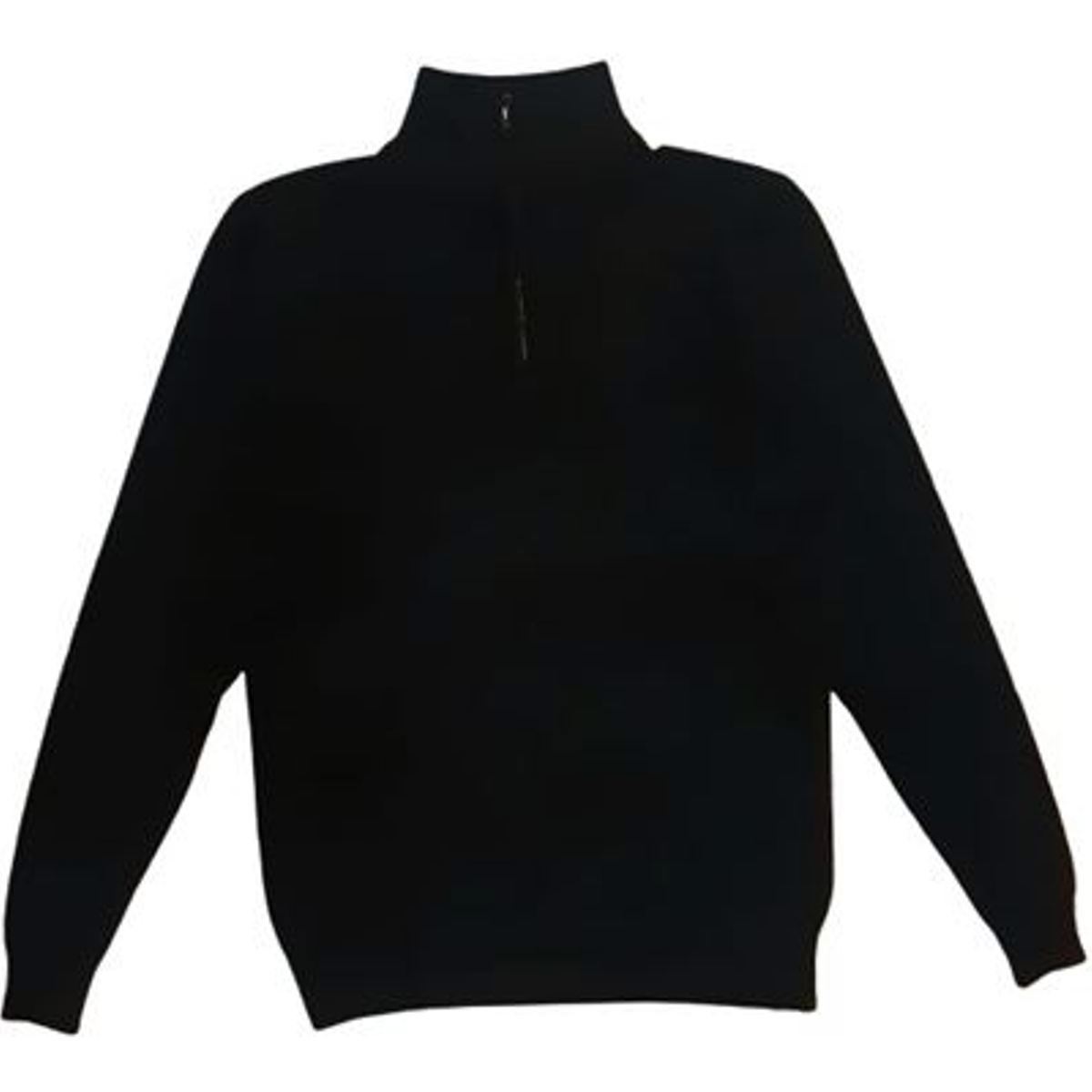 Suéter U Sport negro con cierre medio EG para hombre