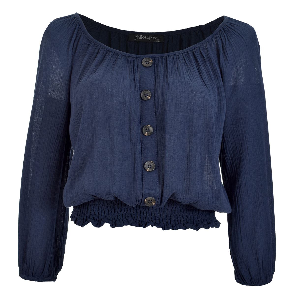 Blusa Botones Delanteros Philosophy Jr. Para Dama