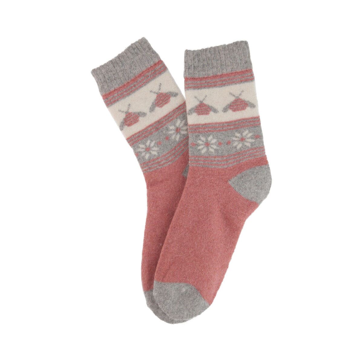 Calcetines invernales de abeja color rosa unitalla