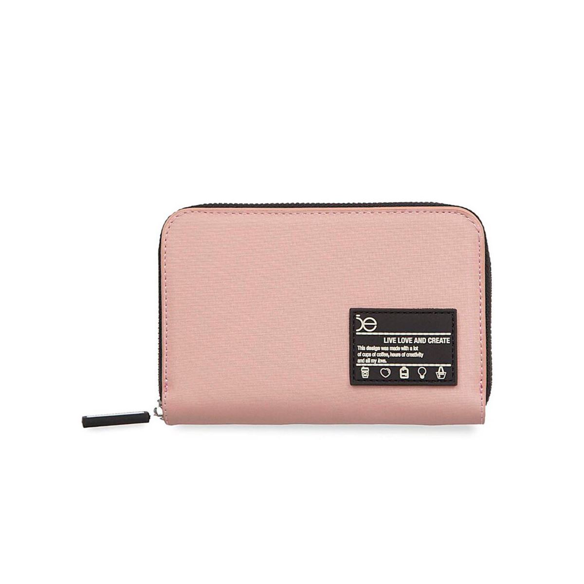 Billetera Cloe Cierre sencillo color Rosa para Mujer