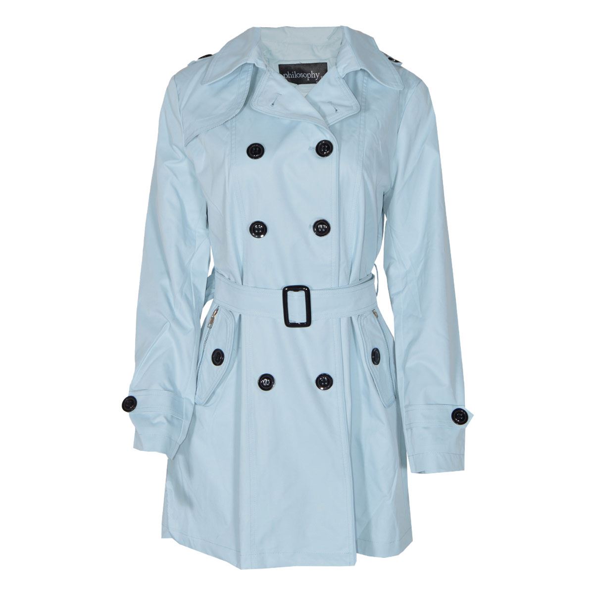 Gabardina Para Mujer, Con Botones Y Cinturón Philosophy Jr Talla Chica ...