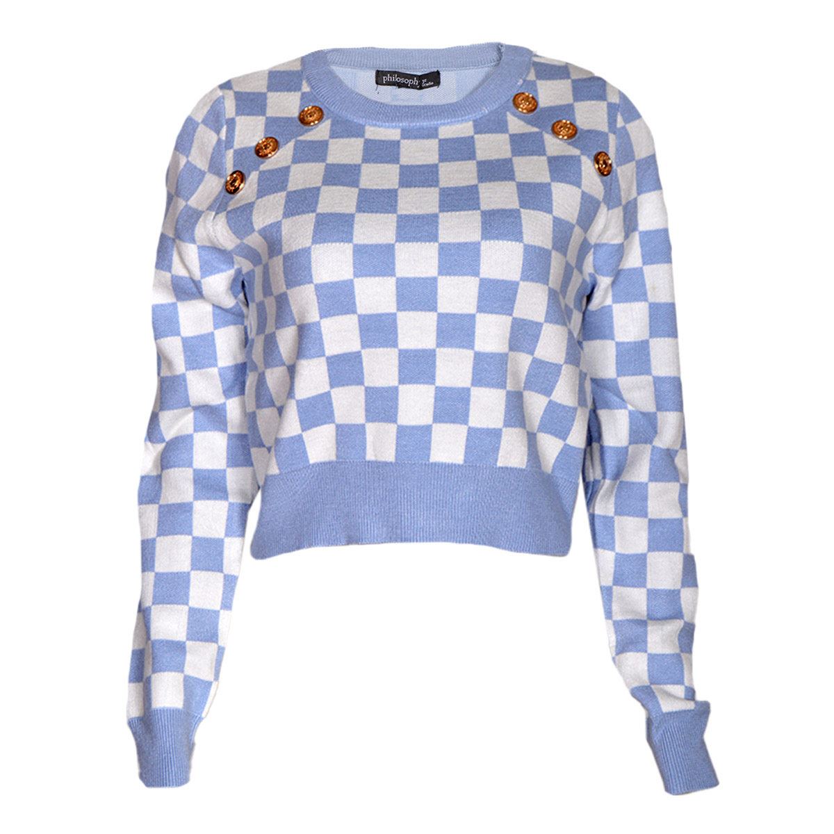 Suéter con estampado a cuadros para mujer Philosophy