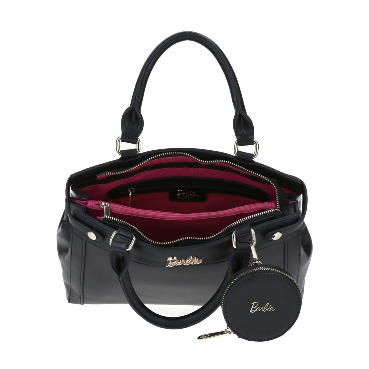 Bolso De Dama Barbie X Gorett Satchel Color Negro Modelo BR23072-3